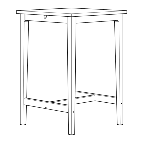 IKEA BJÖRKUDDEN BAR TABLE 28X28" INSTRUCTIONS MANUAL Pdf Download ...