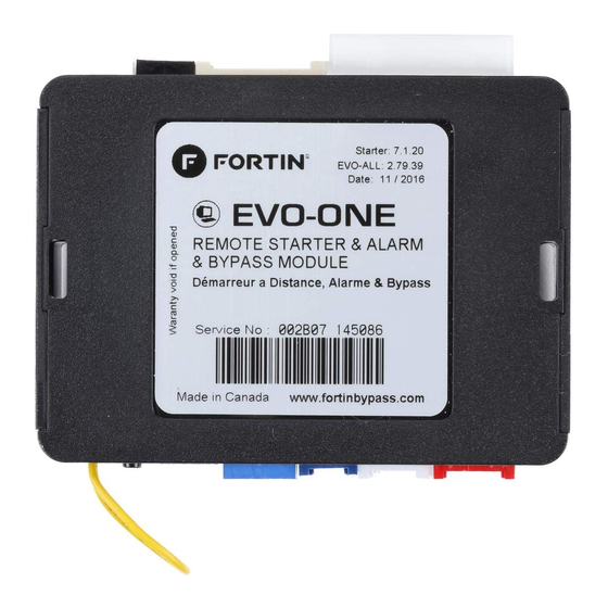 FORTIN EVO-ONE QUICK INSTALLATION MANUAL Pdf Download | ManualsLib