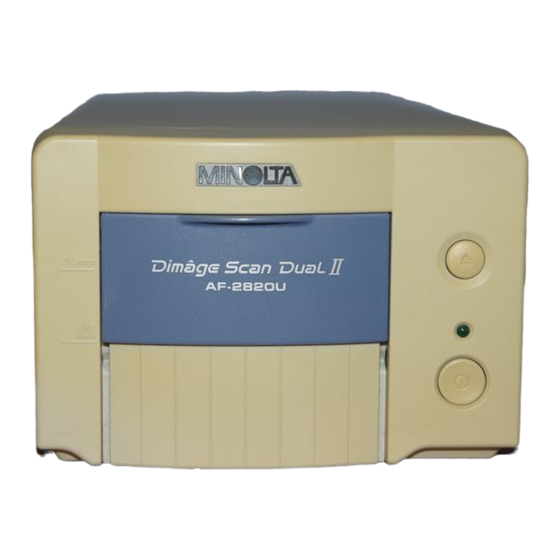 MINOLTA DIMÂGE SCAN DUAL2 AF-2820U USER MANUAL Pdf Download | ManualsLib
