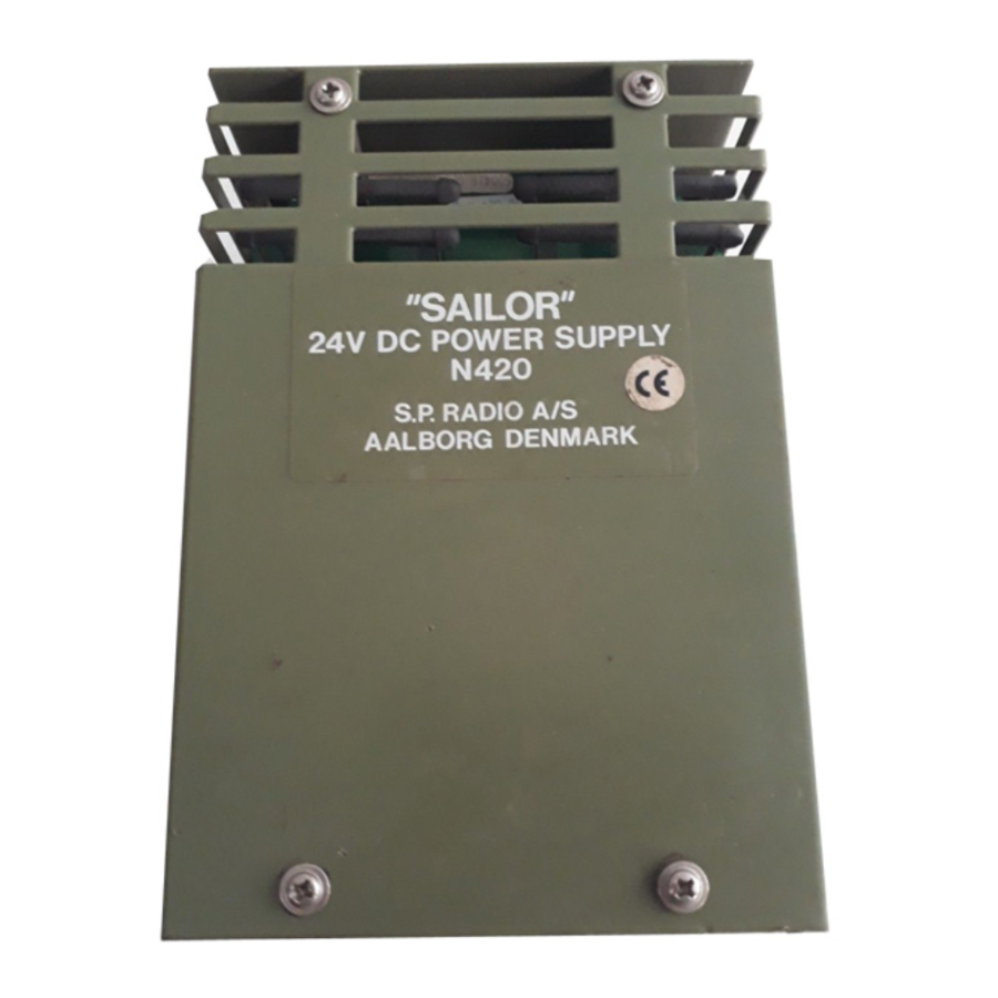 Sailor N420 - 24V/12V Regulator Manual | ManualsLib