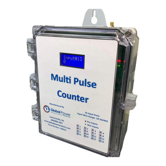 Global power products Multi Pulse Counter Manuals | ManualsLib