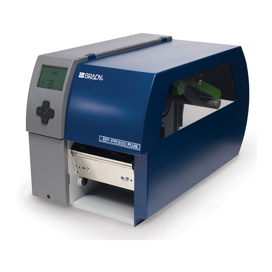 BRADY BP-PR PLUS SERIES QUICK OPERATOR'S MANUAL Pdf Download | ManualsLib