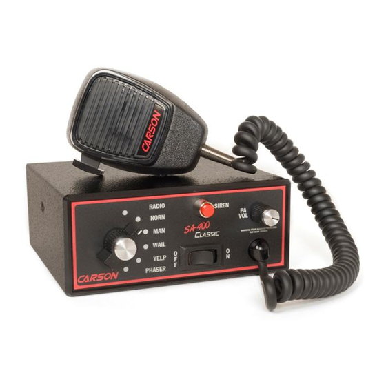 CARSON SA-400-93 14V INSTALLATION AND OPERATING MANUAL Pdf Download ...