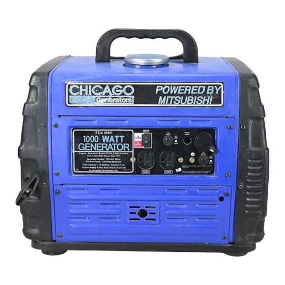 CHICAGO ELECTRIC 93881 ASSEMBLY AND OPERATING INSTRUCTIONS MANUAL Pdf ...