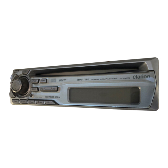 CLARION DB225 DB225 DB225 OWNER'S MANUAL Pdf Download | ManualsLib