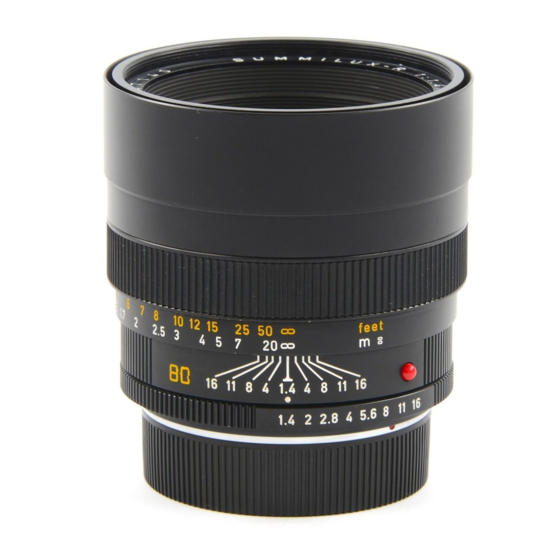 LEICA APO-SUMMICRON-R 90 F/2 ASPH CAMERA LENS BROCHURE | ManualsLib