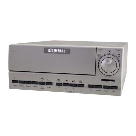 DIGIMERGE DGR204 DVR INSTALLATION & USER MANUAL | ManualsLib