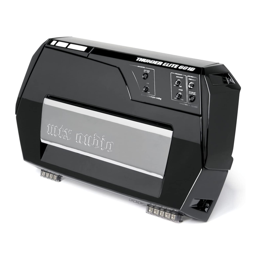 MTX THUNDER ELITE TE601D CAR AMPLIFIER INSTALL MANUAL | ManualsLib