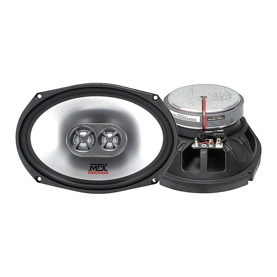 MTX THUNDER DOME-AXIALS TDX3502 SPEAKER OWNER'S MANUAL | ManualsLib