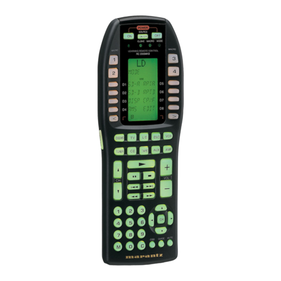 MARANTZ RC2000MKII REMOTE CONTROL SPECIFICATIONS | ManualsLib