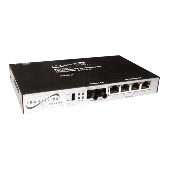 TRANSITION NETWORKS SBFTF1011-260 MEDIA CONVERTER USER MANUAL | ManualsLib