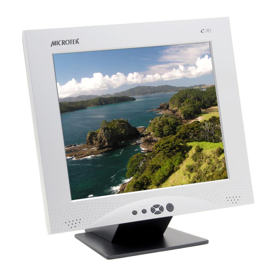 MICROTEK C783 MONITOR USER MANUAL | ManualsLib