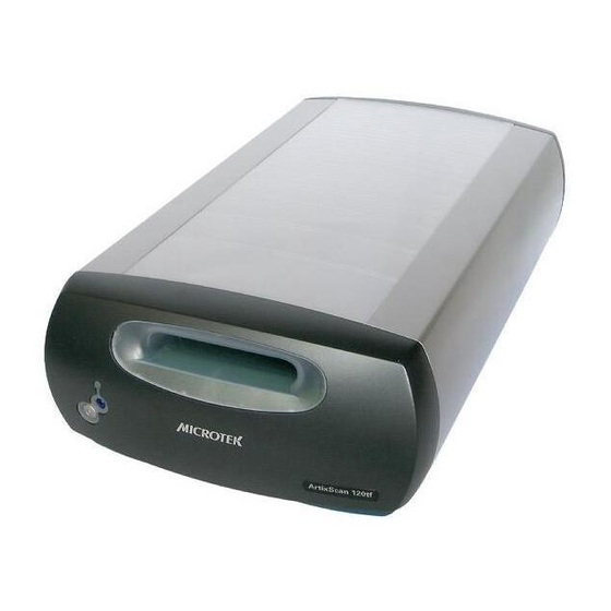 MICROTEK ARTIXSCAN 120TF SCANNER INSTALLATION AND OPERATION MANUAL ...