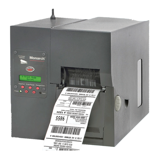 MONARCH 9855 PRINTER SPECIFICATIONS | ManualsLib
