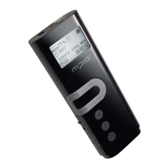 MPIO FY 700 MP3 PLAYER USER MANUAL | ManualsLib