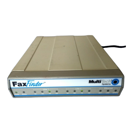 MULTITECH FAXFINDER FF200 SERVER QUICK START MANUAL | ManualsLib