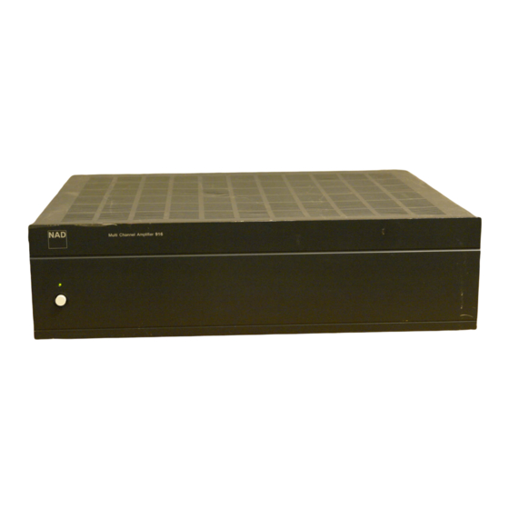 NAD 916 AMPLIFIER OWNER'S MANUAL | ManualsLib