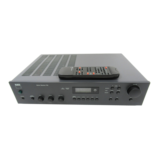 NAD 712 STEREO RECEIVER OWNER'S MANUAL | ManualsLib