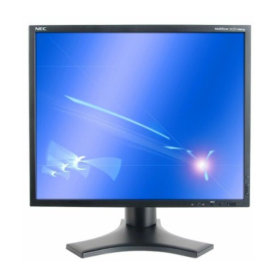NEC MULTISYNC LCD1990SXP MONITOR USER MANUAL | ManualsLib