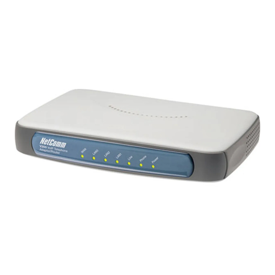 NETCOMM V300 NETWORK ROUTER USER MANUAL | ManualsLib