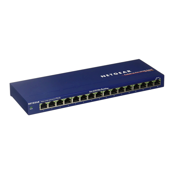 NETGEAR FS116 SWITCH INSTALLATION MANUAL | ManualsLib