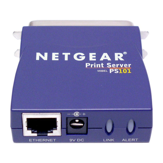 NETGEAR PS101 PRINT SERVER REFERENCE MANUAL | ManualsLib