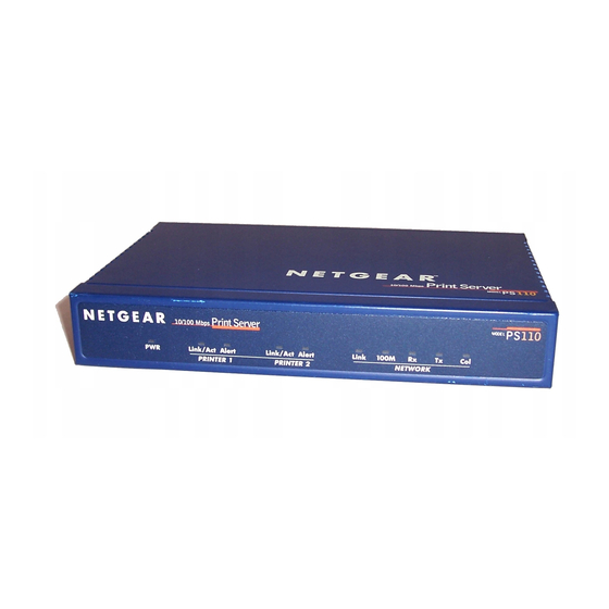 NETGEAR PS105 PRINT SERVER SPECIFICATIONS | ManualsLib