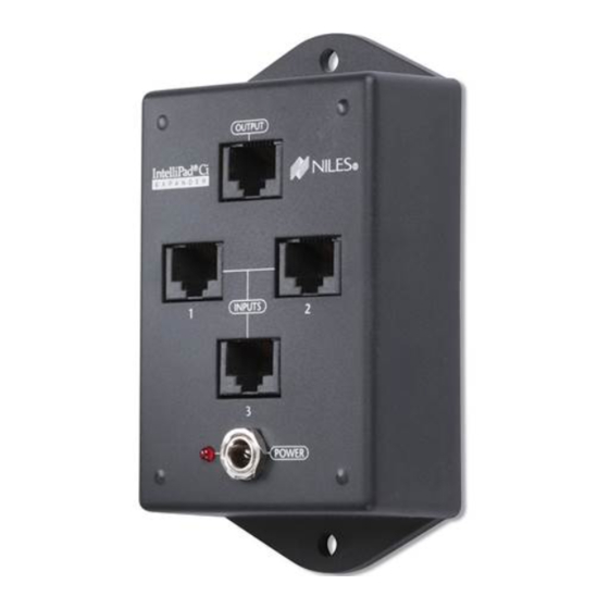 NILES EXPANDER KEYPAD SPECIFICATIONS | ManualsLib