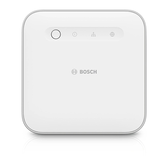 BOSCH SMART HOME CONTROLLER II QUICK INSTRUCTIONS Pdf Download | ManualsLib