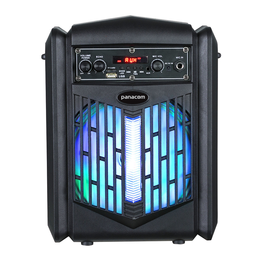 Panacom Stage Sound 100 SP-3100 - 8" Rechargeable Speaker Manual ...