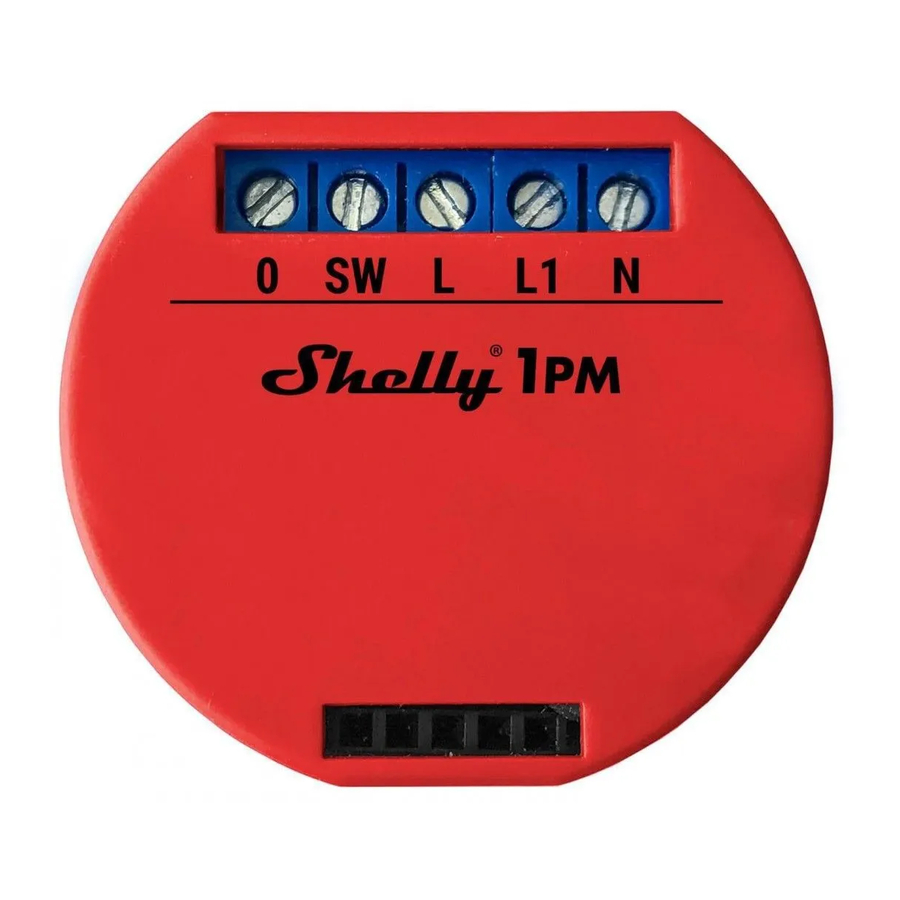 Shelly 1PM - Smart WiFi Relay Quick Guide | ManualsLib