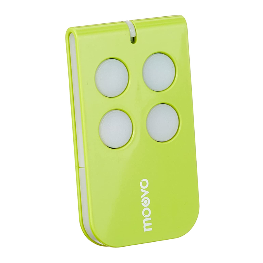 Moovo MT4 - Transmitter Installation & Use Instructions | ManualsLib