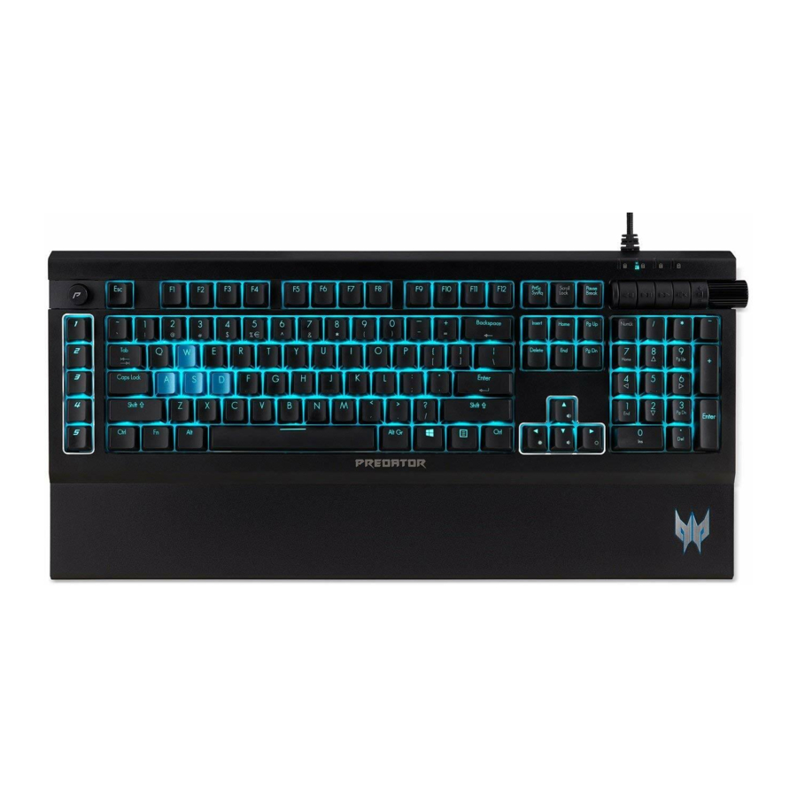 Acer PREDATOR AETHON 500 PKB810 - Gaming Keyboard Manual | ManualsLib