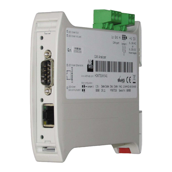 AXIS ADF WEB HD67316-U-D1 USER MANUAL Pdf Download | ManualsLib