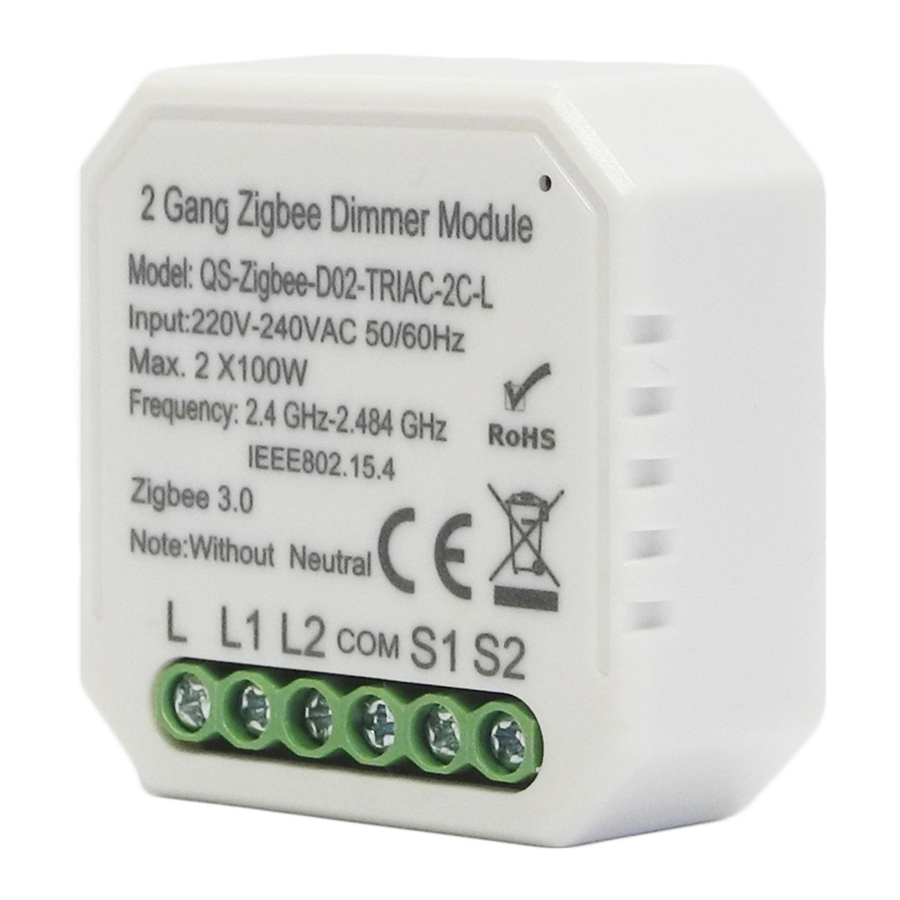Lonsonho QS-Zigbee-D02-TRIAC-2C-L - 2CH Zigbee Dimmer Module Manual ...