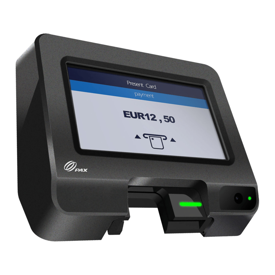 PAX IM20 - POS Terminal Quick Setup | ManualsLib