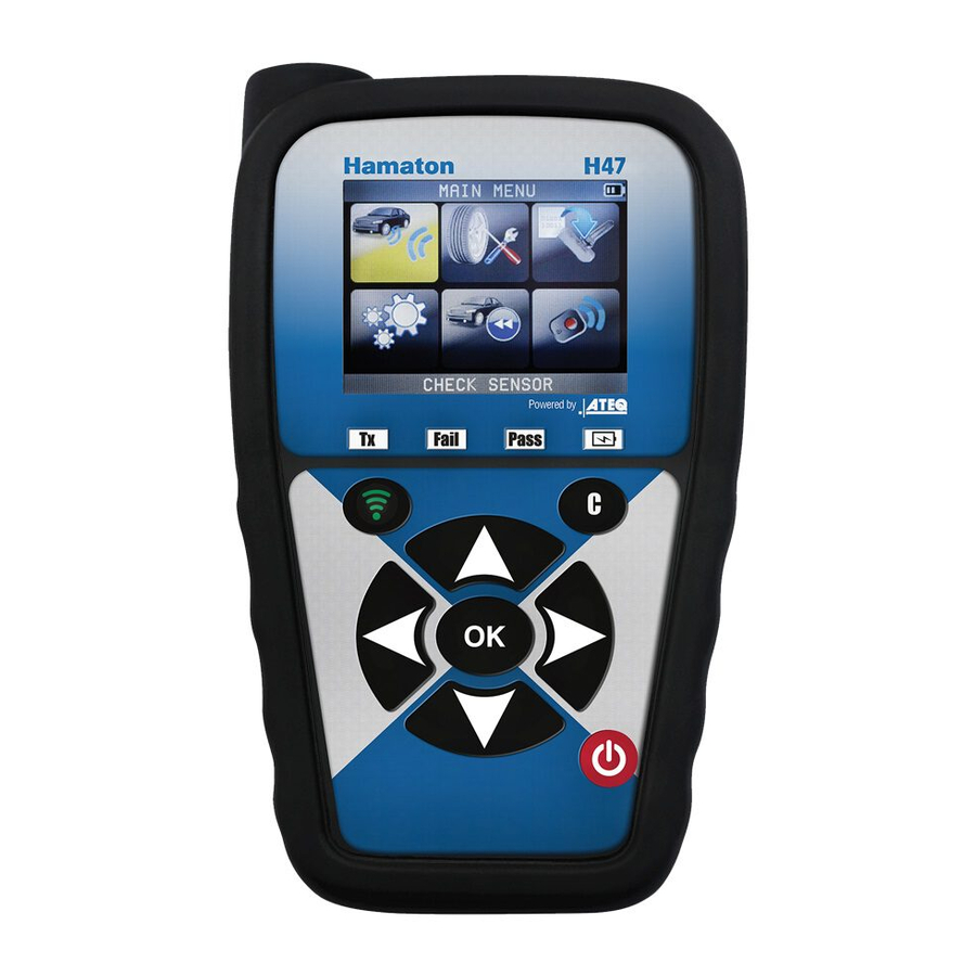 Hamaton H47 - TPMS Diagnostic & Programming Tool Quick Start Guide | ManualsLib