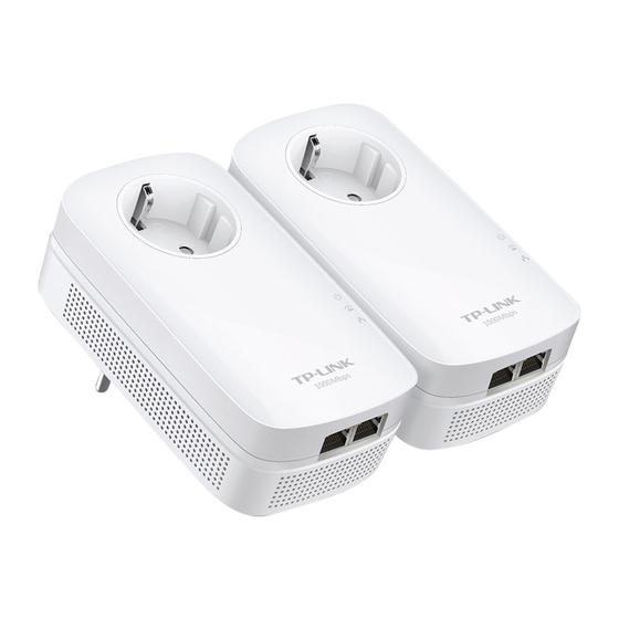 Tp-Link AV1000 2-port Gigabit Powerline Adapter Quick Guide | ManualsLib