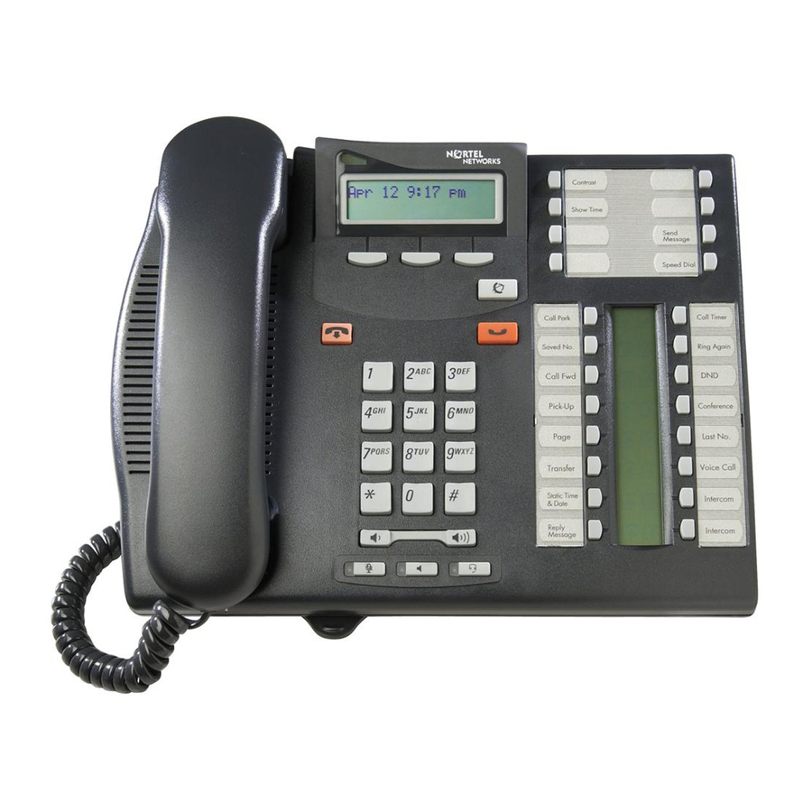 Avaya T7316E - Telephone User Card | ManualsLib