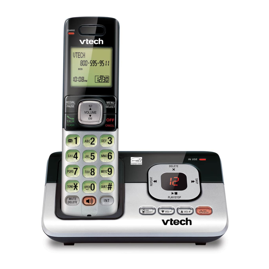 Vtech CS6829, CS6829-2/26/3 DECT 6.0 Cordless Telephone Abridged Manual ...