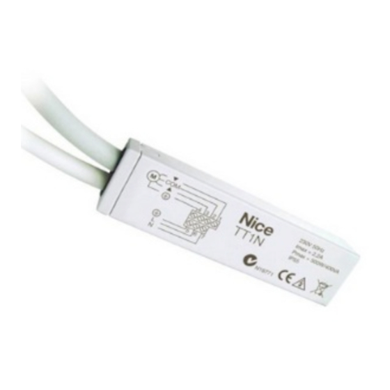 ALLO REMOTECONTROL NICE TT1N INSTRUCTIONS Pdf Download | ManualsLib