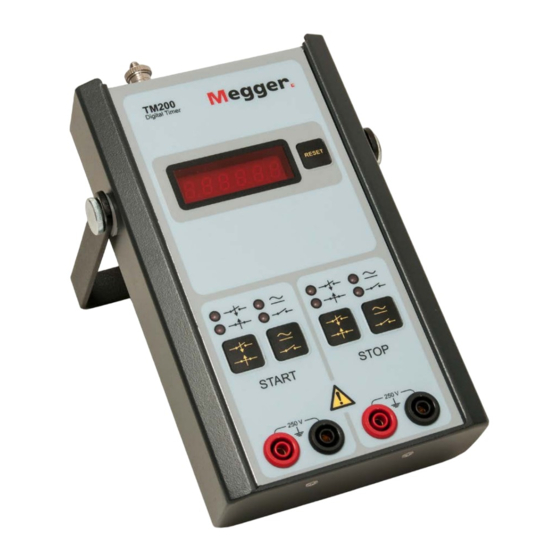 MEGGER TM200 USER MANUAL Pdf Download | ManualsLib