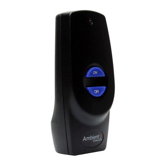 AMBIENT TECHNOLOGIES RCB INSTALLATION AND OPERATING INSTRUCTIONS Pdf ...