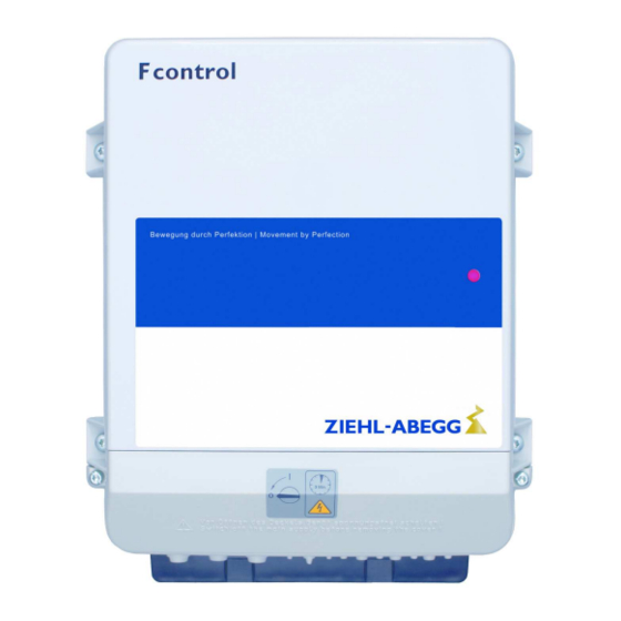 ZIEHL-ABEGG FCONTROL BASIC FSDM SERIES OPERATING INSTRUCTIONS MANUAL ...