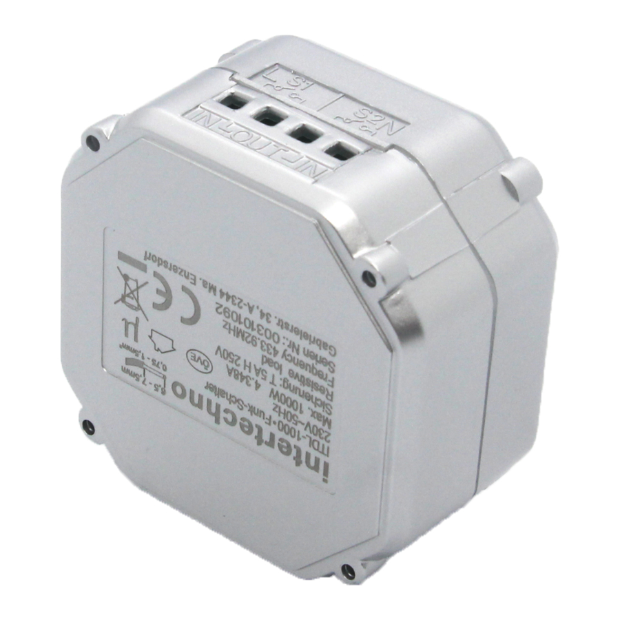 INTERTECHNO ITDL-1000 - Radio-Controlled Disconnect Switch Manual | ManualsLib