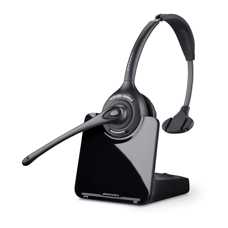 Plantronics CS510, CS520 - Wireless Headset System Quick Start Guide ...