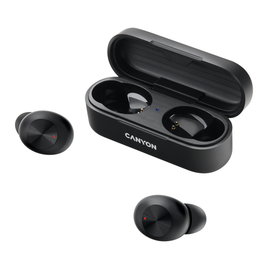 Canyon TWS-1 - True Wireless Stereo Headset Quick Guide | ManualsLib
