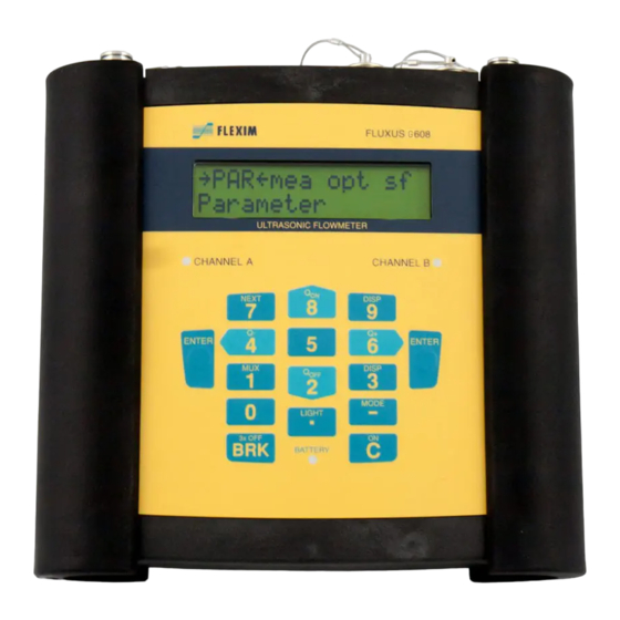 FLEXIM FLUXUS G601 USER MANUAL Pdf Download | ManualsLib