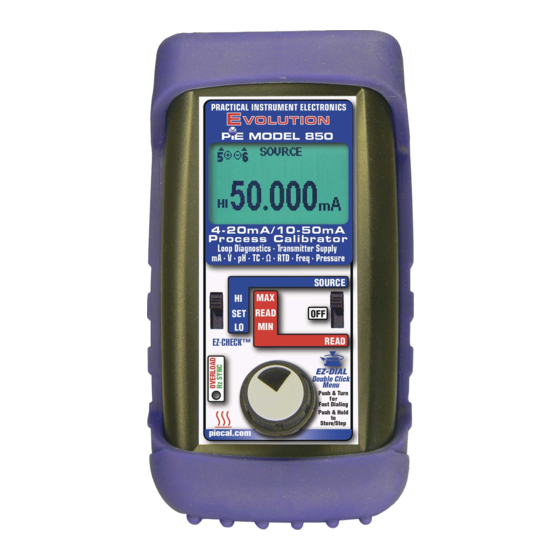 PIE 850 QUICK START MANUAL Pdf Download | ManualsLib