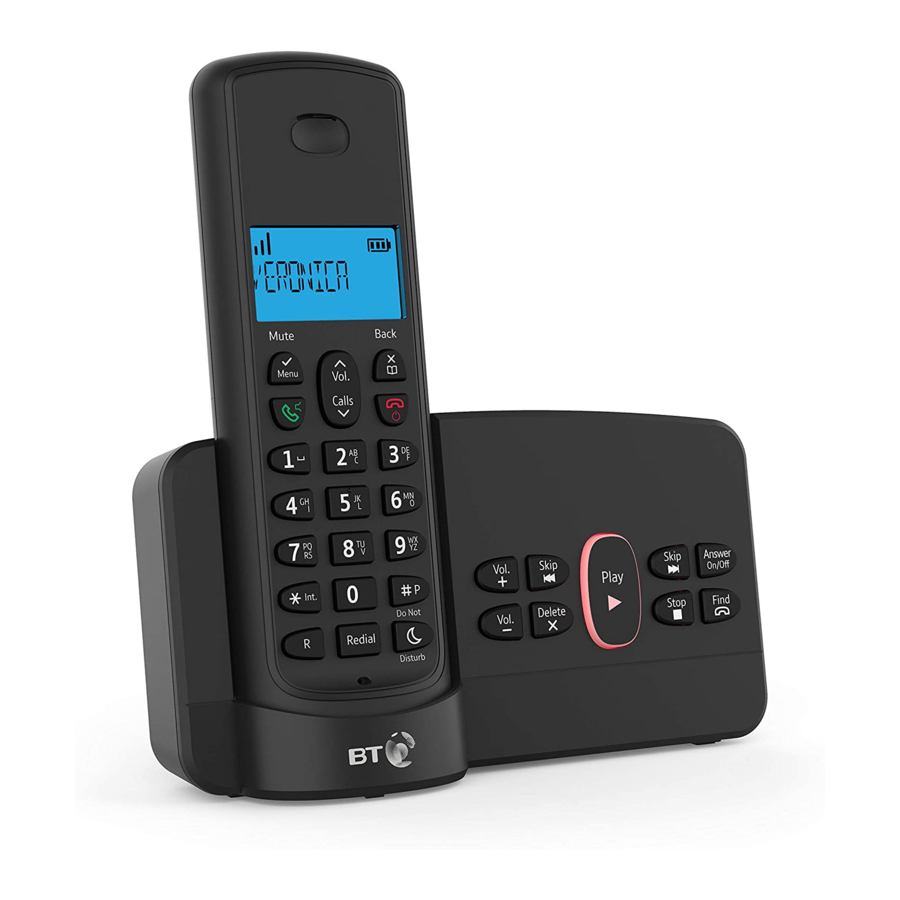 BT BT3110 - Handset With Call Blocking And Answer Machine User Guide ...
